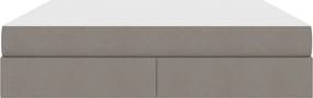 Postel s úložným prostorem a matrací Taupe 160 x 200 cm 3399673