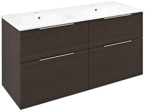 Sapho Sapho, CIRASA umyvadlová skříňka s dvojitým umyvadlem 121x66x46cm, rustikální borovice, CR121-1616-21