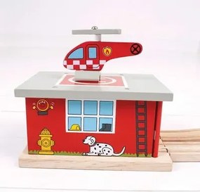 Bigjigs Rail Depo hasičská stanice / od 3 let