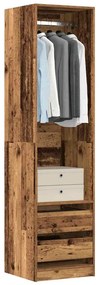 Šatní skříň old wood 50 x 50 x 200 cm kompozitní dřevo 3318628