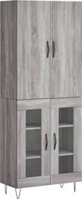 Skříň highboard šedá sonoma 69,5 x 34 x 180 cm kompozitní dřevo 3198071