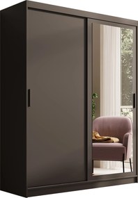 ADRK Furniture Šatní skříň s zrcadlem Hailey 160 SW-HAI-160-B