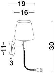 Designové nástěnné svítidlo Nia 19 bílé
