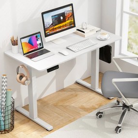 Costway Stůl s nastavitelnou výškou Elektrický stojící Rustikální – 120 × 60 cm