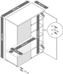 Tchibo - Botník - barva: bílá