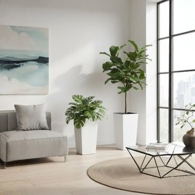 Plastový květináč Porto Riflo 57x29,5x29,5 cm bílý