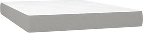 Box spring postel s matrací světle šedá 140 x 200 cm textil 3137157