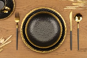 Keramická sada talířů Kati Black Gold 2ks
