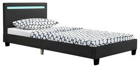 Goleto Čalouněná postel Verona s LED osvětlením 90 x 200 cm | černá