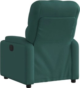 Elektrické polohovací křeslo tmavě zelené textil 3204692