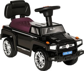 HOMCOM Dětský Off-Road Auto pro Jízdu, Auto s Osvětlením a Hudbou, Věk 18-36 Měsíců, 68x30,5x41,5cm, Černé | Aosom