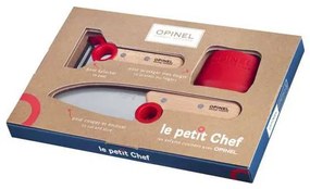 Dětský kuchařský set na krájení holčičí červený Le Petit Chef Opinel