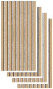 Windu Sada 4 ks obkladových panelů, šedý filc, Dub Sonoma 800*400 mm