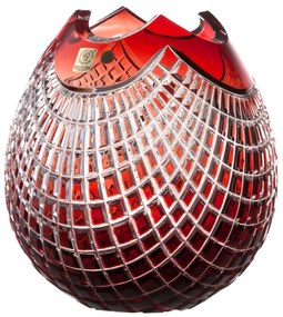 Váza Quadrus, barva rubín, výška 210 mm
