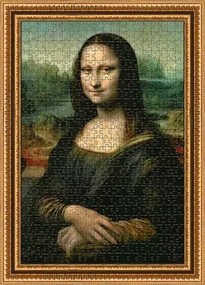 TREFL Art Frame Puzzle Mona Lisa / 500 dílků / s rámem / 31,5 x 47 cm