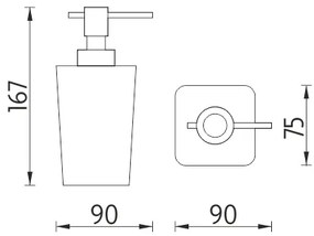 Dávkovač tekutého mýdla, pumpička plast NIMCO ELI EL 3031-45