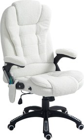 Kancelářská židle Vinsetto s vibračním masážním systémem, ergonomická židle s vyhříváním, sklápěcí funkce, výškově nastavitelná exekutivní židle s dá…