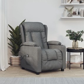 Elektrické polohovací křeslo tmavě šedé textil 3098778
