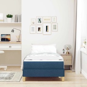 Postel s boxspringem s matrací Modrá 90 x 200 cm textil 3398541