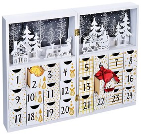 Solight LED adventní kalendář - kniha, 8x LED, 40x30cm, 2x AAA