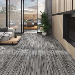 Nesamolepicí PVC podlahová prkna 5,26 m² 2 mm šedá s pruhy - Default Title