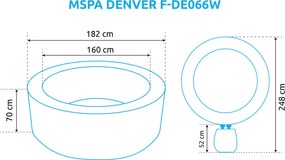 Mspa | Vířivý bazén MSPA Denver F-DE066W | 11400308
