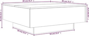 vidaXL Konferenční stolek 80 x 80 x 31 cm kompozitní dřevo [836584] Barva: Bílá
