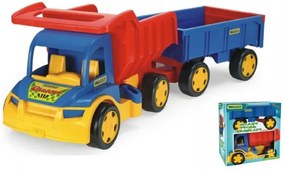 Auto Gigant Truck sklápěč + dětská vlečka plast 55cm v krabici Wader