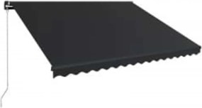 Ručně zatahovací markýza s LED světlem 450 x 300 cm antracitová 3051246