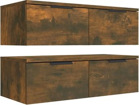 Nástěnné skříňky 2 ks kouřový dub 68x30x20 cm kompozitní dřevo 3115897