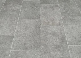 Breno PVC PLAZA Kent 968M - šedá dlažba, šíře 100 cm