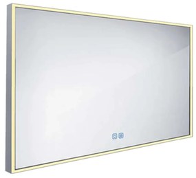 Nimco - Zrcadlo s LED osvětlením, 120x70 cm, dotykový senzor, hliník ZP 13006VX