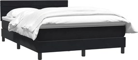 Box spring postel s matrací černá 160x210 cm samet 3316313