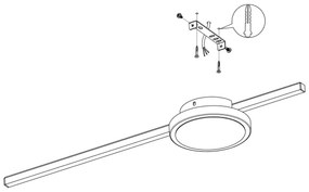 Eglo 99608 - LED Stropní svítidlo SARGINTO 1xLED/6,3W/230V + 1xLED/5,4W