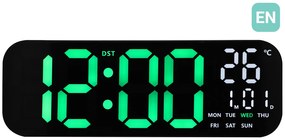 JVD Digitální černé hodiny s LED zelenými číslicemi JVD DH9016.2