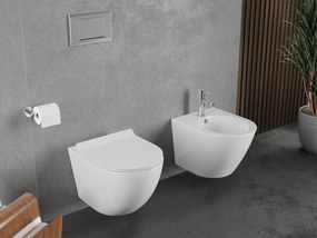 Mexen Lena WC mísa Rimless Tornado s pomalu sklopným slim sedátkem, duroplast, bílý lesk - 30224000T
