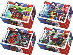 TREFL PUZZLE Avengers/Hrdinové mini 20x13cm 54 dílků 4 druhy tr54166