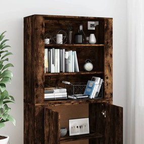 Skříň highboard kouřový dub kompozitní dřevo 3185364