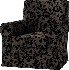 Potah na křeslo IKEA Ektorp Jennylund barva hnědá látka pletený vzor, vzorované