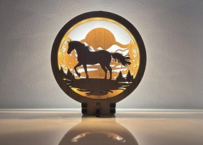 Li-Go "Kůň" lampa 20x22cm provedení povrchu: černá s patinou