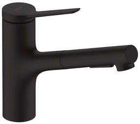 Hansgrohe Zesis M33 - Dřezová baterie s výsuvnou sprškou, matná černá 74820670