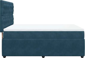 Box spring postel s matrací modrá 160 x 200 cm samet 3294692