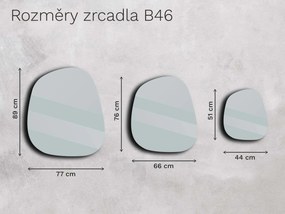 Modré zrcadlo Base B46 77×89