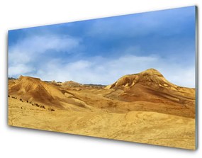 Obraz na skle Poušť Vrcholky Krajina 140x70 cm