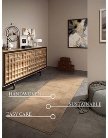 Béžový ručně tkaný vlněný běhoun 80x250 cm Charlotte – Villeroy&amp;Boch