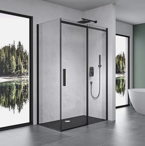 design sprchový kout RAVENA 18 - BLACK 100-140cm
