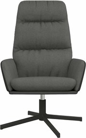 Relaxační křeslo tmavě šedé textil 341149