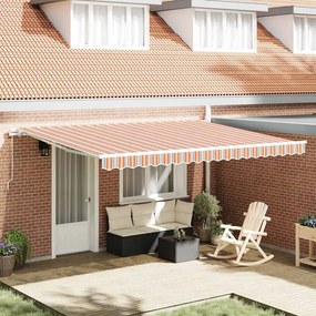 Stahovací markýza Vícebarevný 450 × 300 cm Polyester a hliník 3330927