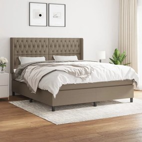 Box spring postel s matrací taupe 180x200 cm textil 3131693