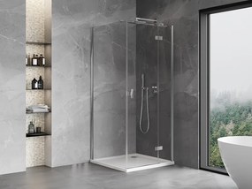 Mexen, Mexen Mist HT sklopný sprchový kout pravý 95 x 95 cm, průhledný, chrom - 8A5T-095-095-01-00-P